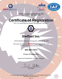 Quality Control - Stelfast, Inc. - Fasteners, Bolts, Nuts, Washers ...